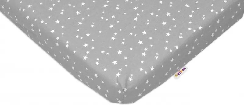 Mamo Tato Mamo Tato Bavlněné prostěradlo 60x120cm - Mini hvězdičky bílé