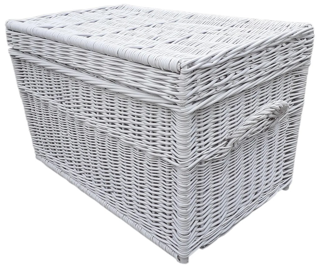 HRADIL H088 Proutěná truhla bílá Rozměry:: Délka 60 x š.38 x v.36 cm