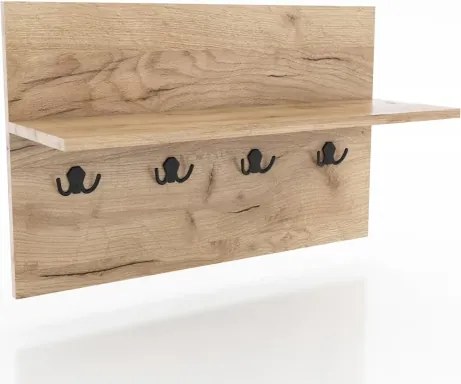 Předsíňová stěna PIK1, dub craft zlatý/policová