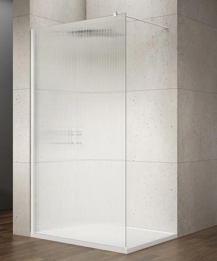 Gelco VARIO WHITE jednodílná sprchová zástěna k instalaci ke stěně, sklo nordic, 900 mm