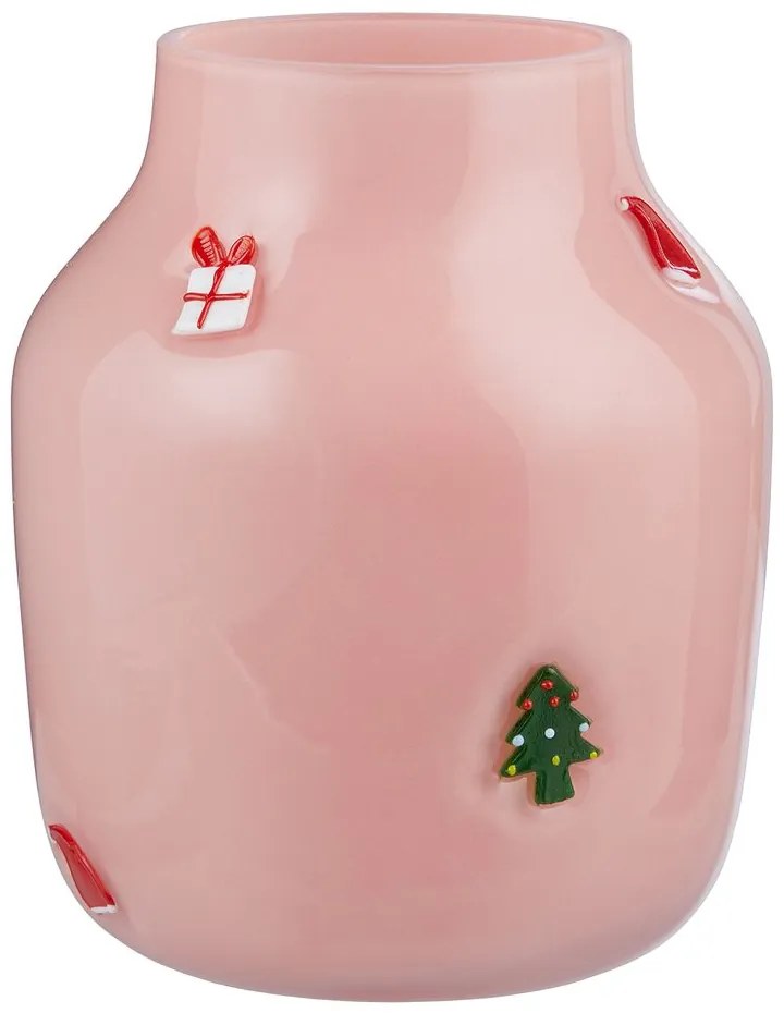 Butlers X-MAS Váza 17 cm - růžová