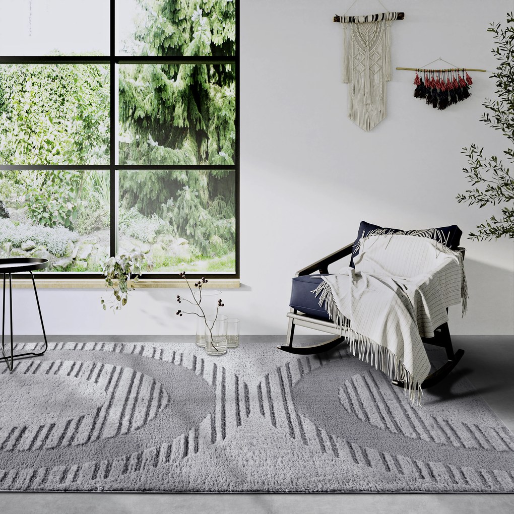 ELLE Decoration, Kusový koberec Gallery 106088 Light Grey z kolekce Elle, 80x120, šedá, ložnice