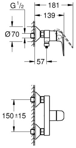 GROHE 24333001 - Sprchová baterie SWIFT DN 15 lesklý chrom