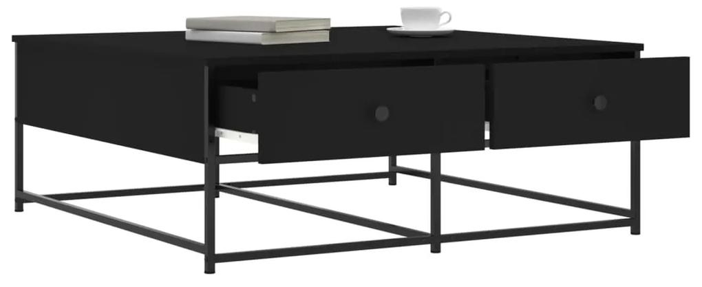 Konferenční stolek černý 100 x 99 x 40 cm kompozitní dřevo