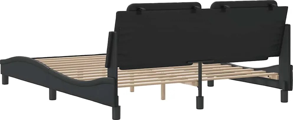 Rám postele bez matrace Zadar černý 160x200 cm umělá kůže 3208191