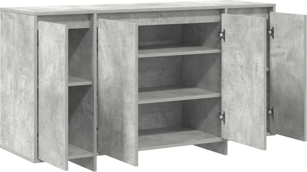 Servírovací skříň Betonově šedá 135 x 41 x 75 cm 3333889