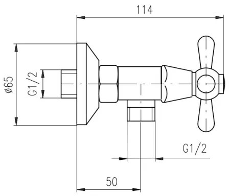 RAV Slezák MK180.5/2SM - Sprchová sada s baterií MORAVA RETRO stará mosaz