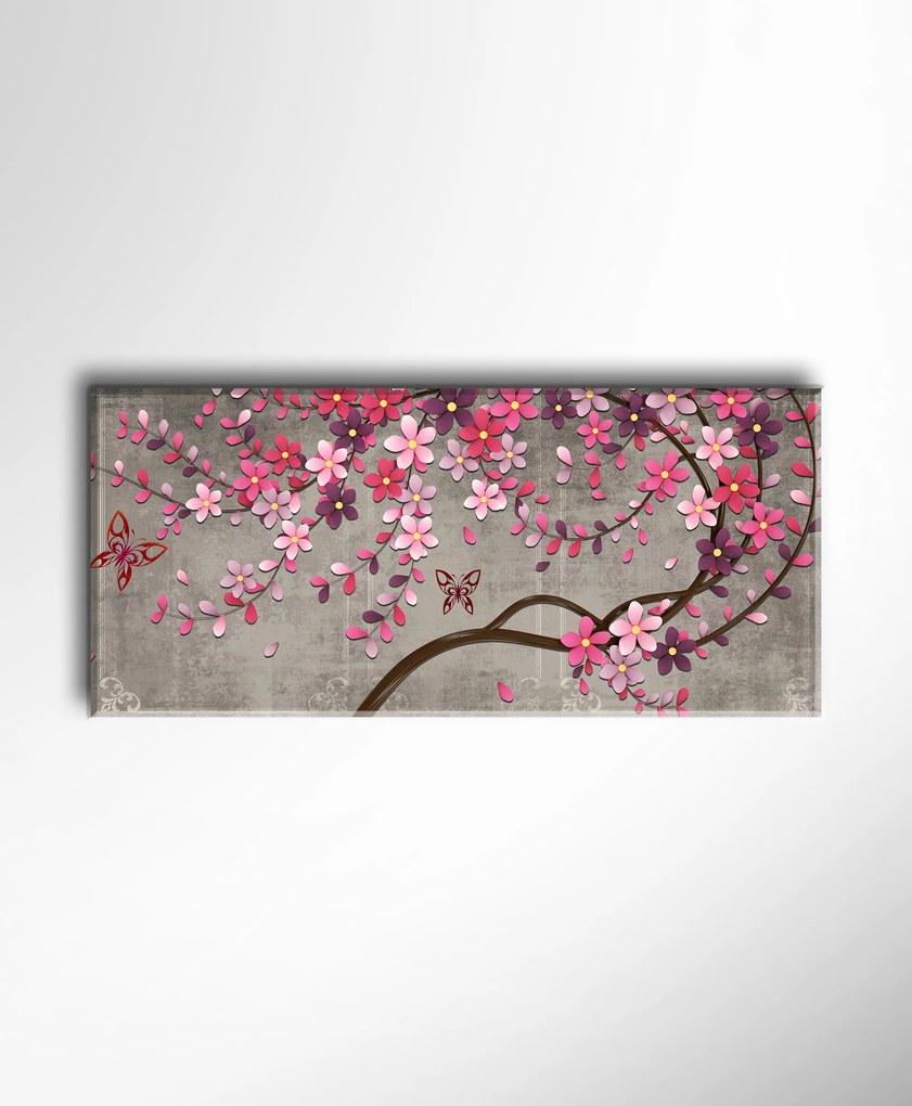 Malvis ® Obraz Stylizovaná sakura ROZMĚR (šířka x výška): jednodílný obdélník 90x60 cm