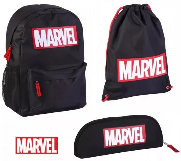 SET batoh, vak a penál MARVEL logo