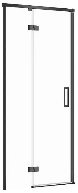 CERSANIT - Sprchové dveře LARGA ČERNÉ 90X195, levé, čiré sklo S932-128