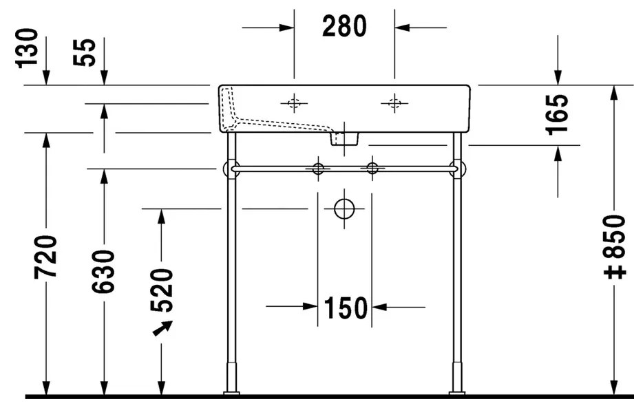 Duravit Vero - Umyvadlo 70x47 cm, bílá 0454700000