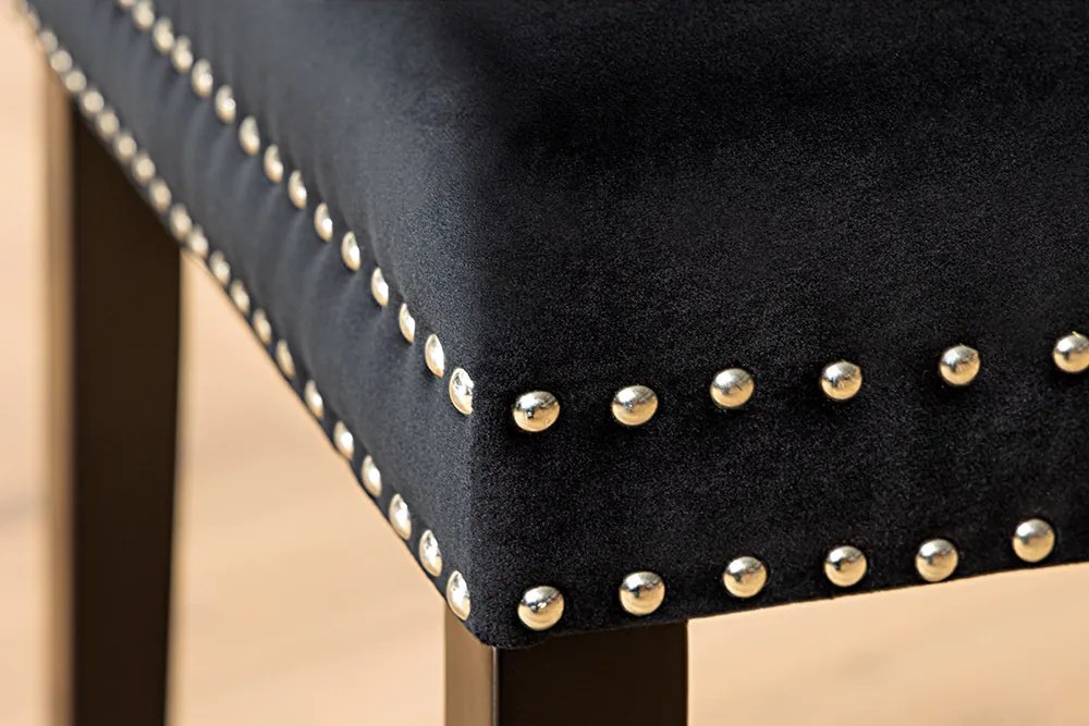 Designová židle Queen černý samet