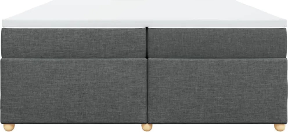 Box spring postel s matrací tmavě šedá 200x200 cm textil 3285402