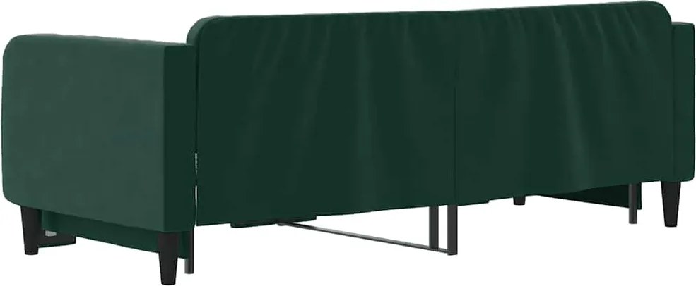Válenda s přistýlkou tmavě zelená 90 x 200 cm samet 3197065