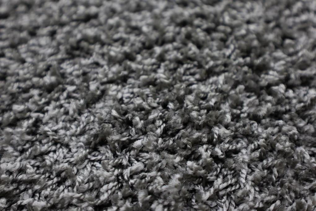 Vopi koberce Kusový koberec Color Shaggy šedý čtverec - 180x180 cm