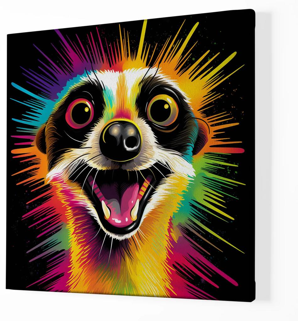Obraz na plátně - Vysmátá surikata FeelHappy.cz Velikost obrazu: 120 x 120 cm