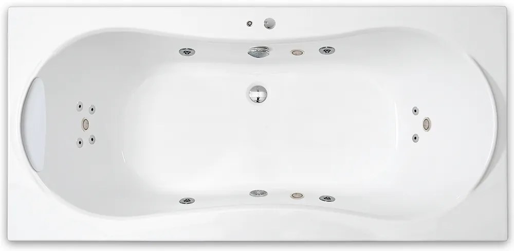 Arttec KRONA SURF CHROMO 180 x 80 cm PAN04392 hydromasážní vana
