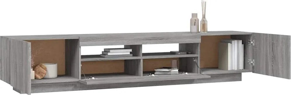 2dílný set TV skříněk s LED světly šedý sonoma kompozitní dřevo 3120171