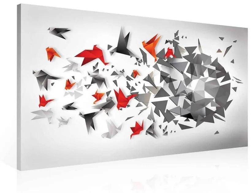 Postershop Obraz na plátně: Origami birds (7) - 75x100 cm