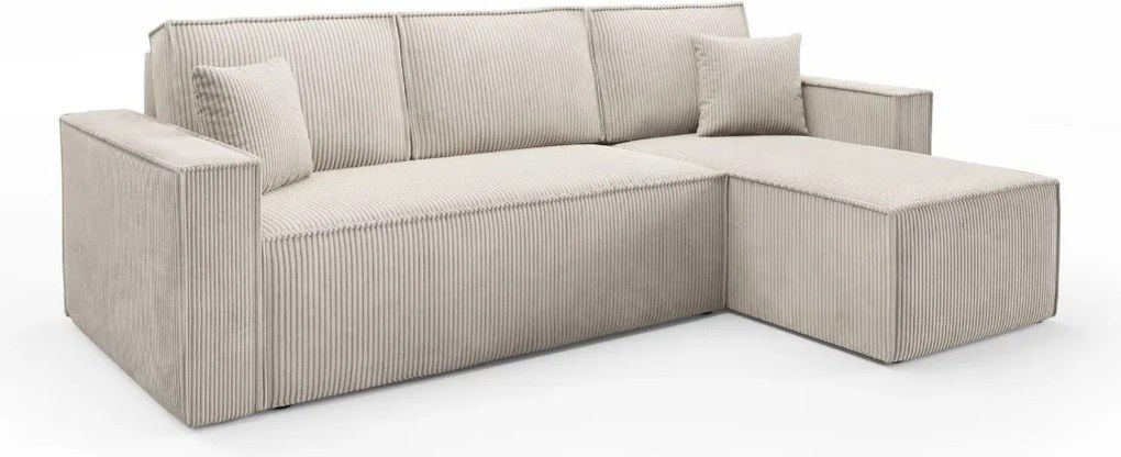 Pohodlná univerzální rohová sedací souprava s funkcí spaní Basic L 240 cm