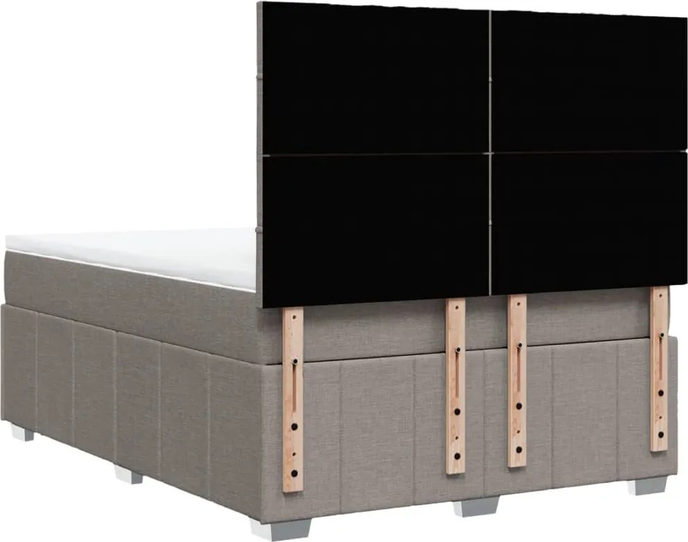 Box spring postel s matrací taupe 140x200 cm textil 3291695
