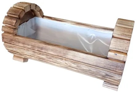 HRADIL H204 Dřevěný truhlík s folií přírodní 50x28x25 cm