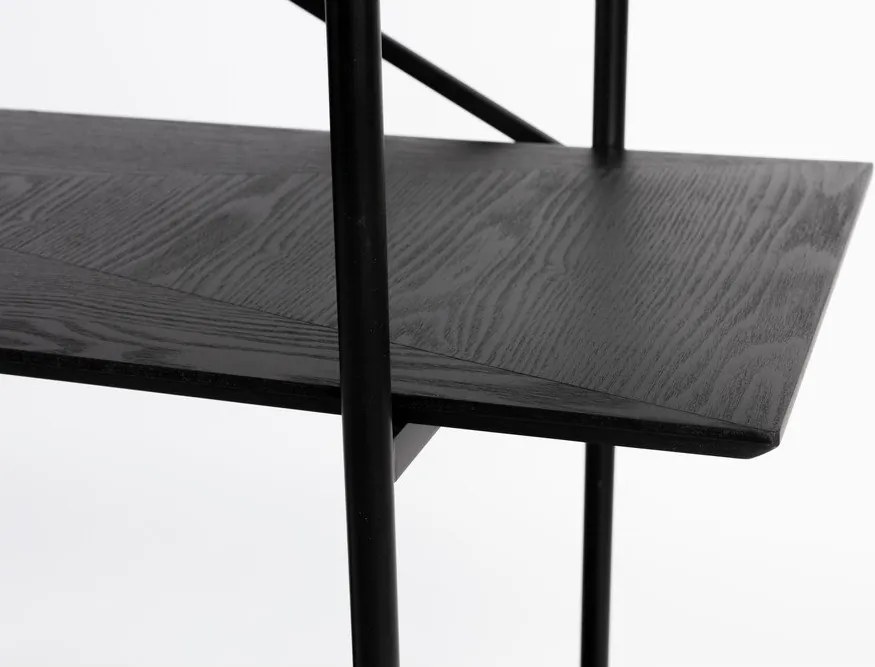 Černý kovový regál 120x180x40 cm Marcio – White Label