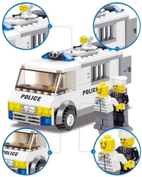 Blocki stavebnice Policejní anton typ LEGO 135 dílů
