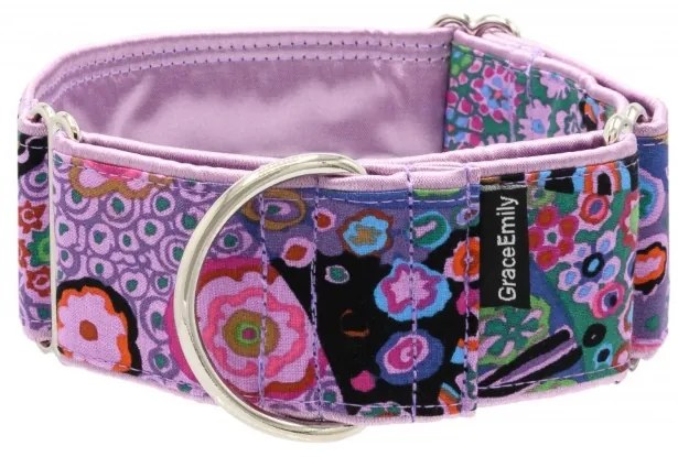 Obojek pro psa Grace Emily Abby purple Provedení: Černá plastová spona, Délka obojku: S - 28 - 38 cm, Šířka obojku: 2,5 cm