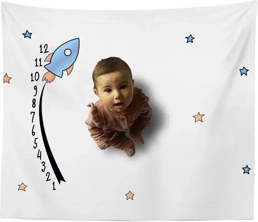 Sablio Milníková deka Raketa: 100x100 cm