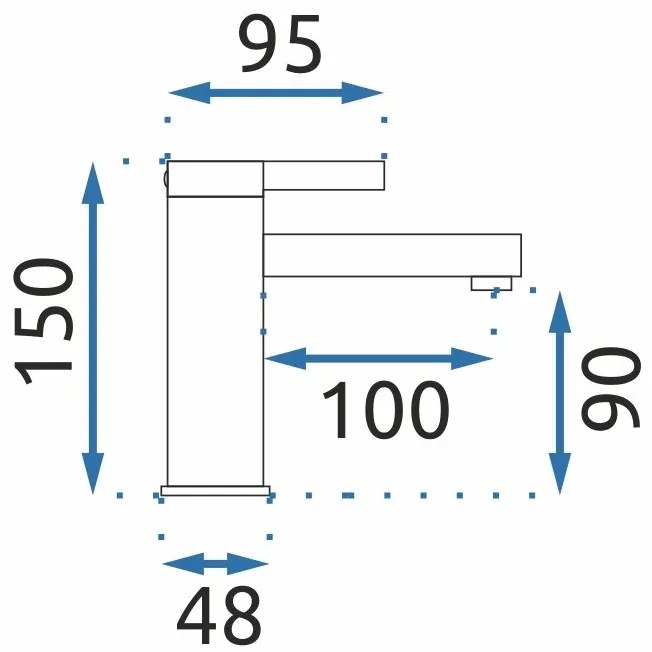 Umyvadlová baterie REA POLO nízká bíla mat/chrom
