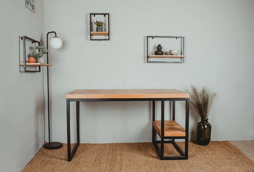 Wudboys Pracovní stůl KAROL Barva kovu: Bílá, Dřevo: Buk, Rozměr: 1400X600, moderní skandinávský styl