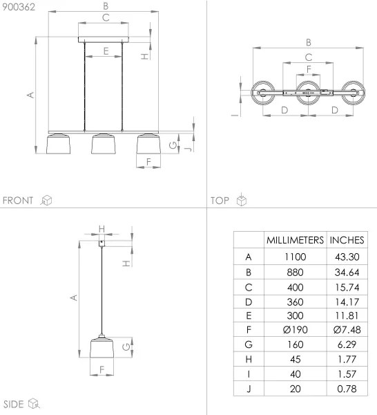 Eglo 900362 - Lustr na lanku MARIEL 3xE27/40W/230V