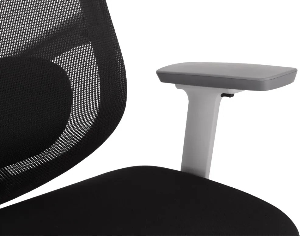 Kancelářská ergonomická židle Neoseat ALLY WHITE — černá / bílá, nosnost 150 kg