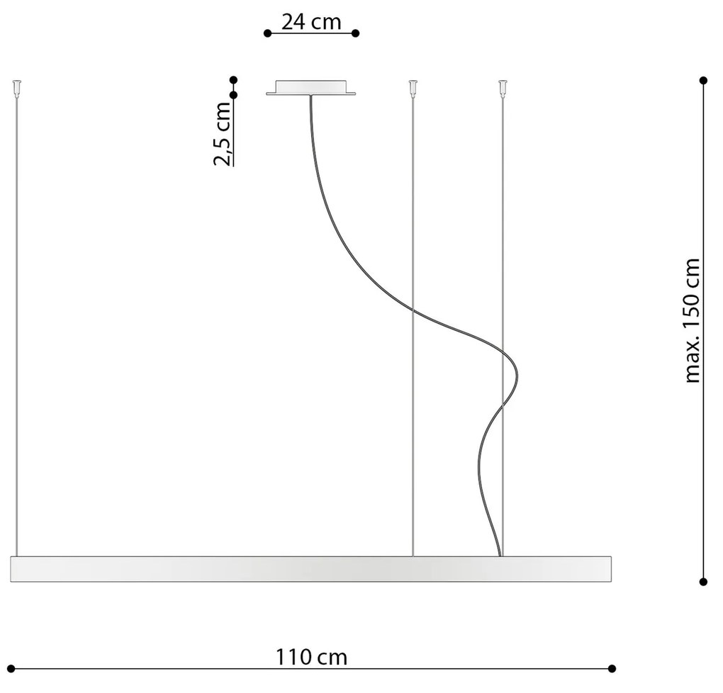 Lustr RIO 110 zlatá LED 4000K