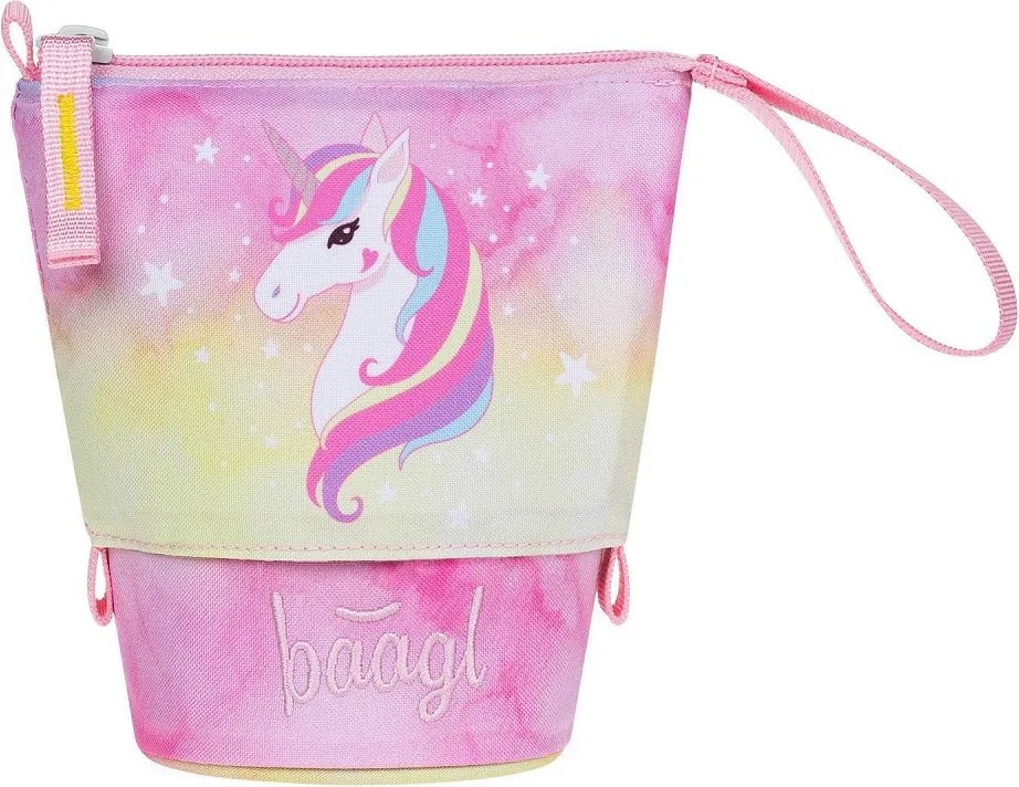 BAAGL Školní penál Pastelkovník Rainbow Unicorn GRS