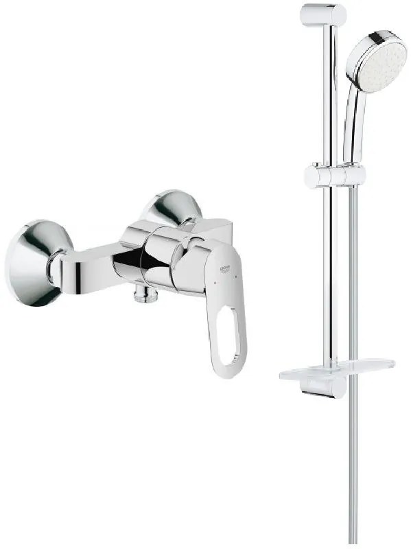 Set sprchová baterie Grohe Bauloop 23340000, sprchová sada Grohe New Tempesta 26083002