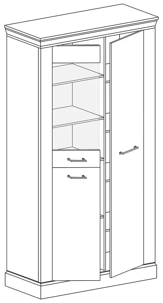 Obývací stěna Antica K | sestava B | 4 díly | kraft zlatý