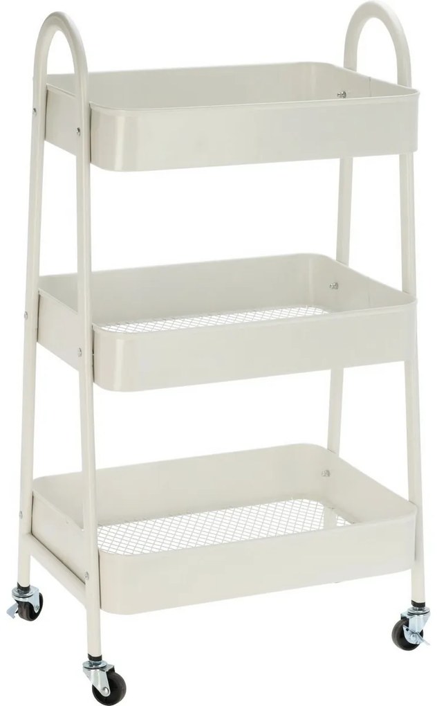 Storage Solutions Kuchyňský kovový vozík 3 patra 44 x 31,5 x 79,5 cm, bílá