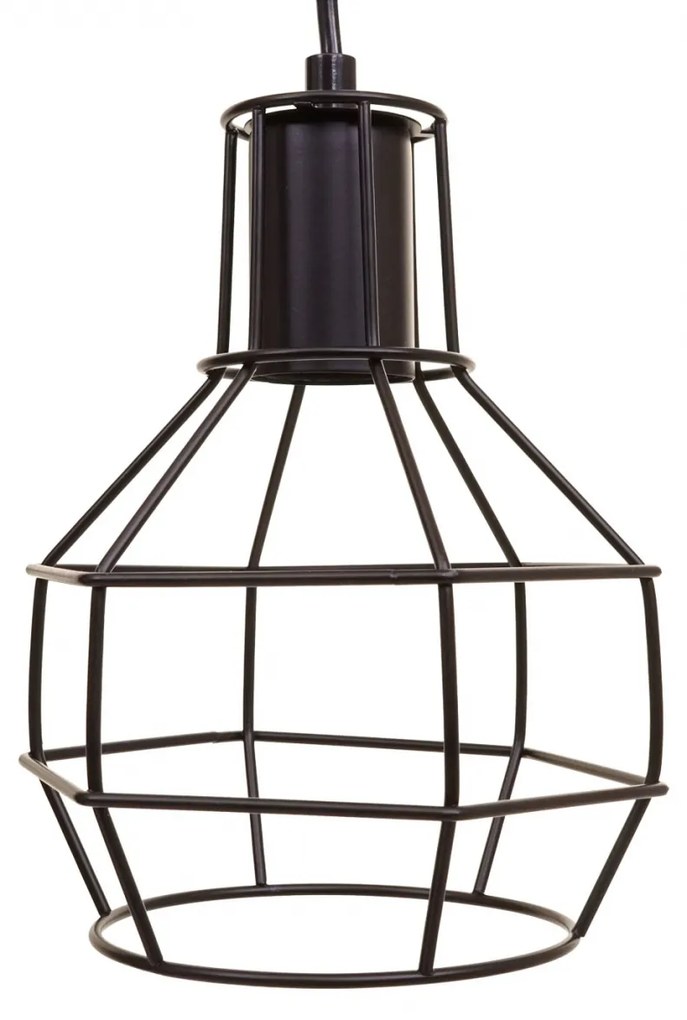Závěsné svítidlo H85 industrial, klec 7 74196 - kov - Černá