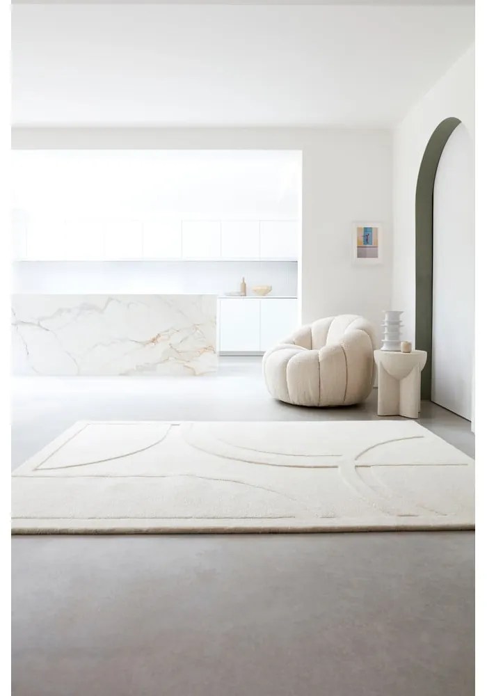 Bílý vlněný koberec 200x290 cm Olsen – Asiatic Carpets