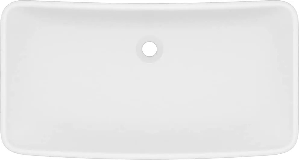 Luxusní umyvadlo matné bílé 71 x 38 cm keramické 146954