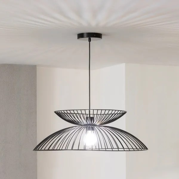 Brilagi - LED Lustr na lanku CERIA WIRE 1xE27/40W/230V pr. 60 cm černá