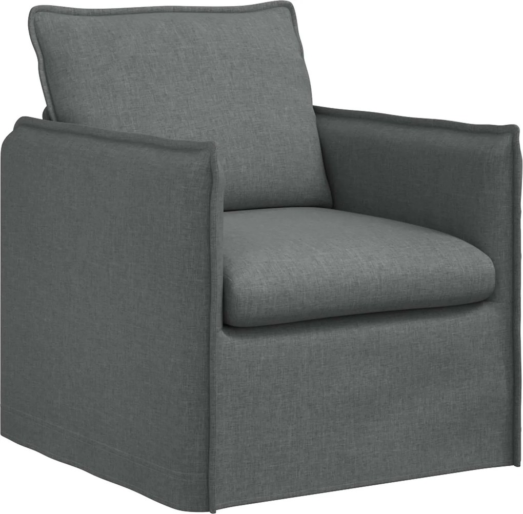 Set pohovek 2 ks Tmavě šedá Textil 3407568