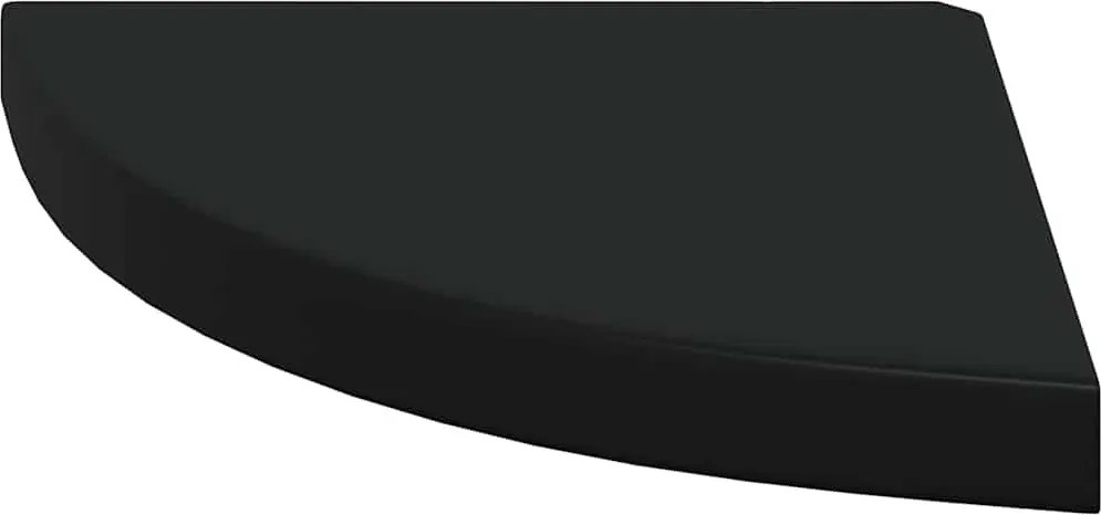 323920  Floating Corner Shelves 2 pcs Black 35x35x3,8 cm MDF 323920