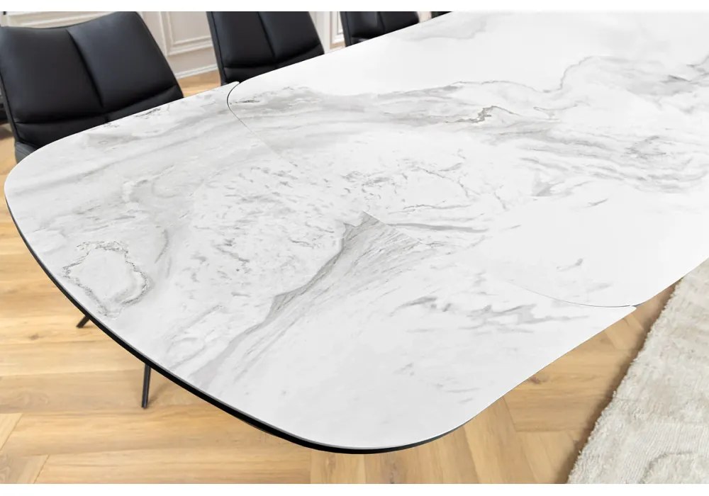 Massive home | Rozkládací keramický jídelní stůl Magma 180-220-260cm bílý mramor
