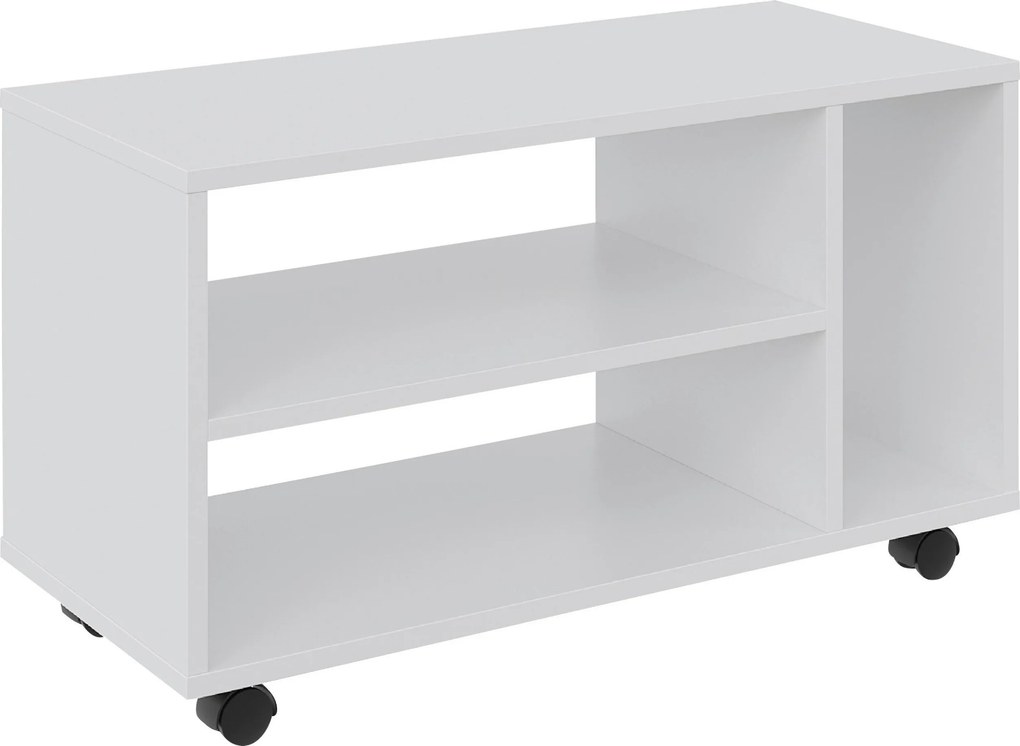 XXXLutz KOMODA POD TELEVIZI, bílá, 73,5/42/33,5 cm Carryhome - Komody bílé - 000003011601