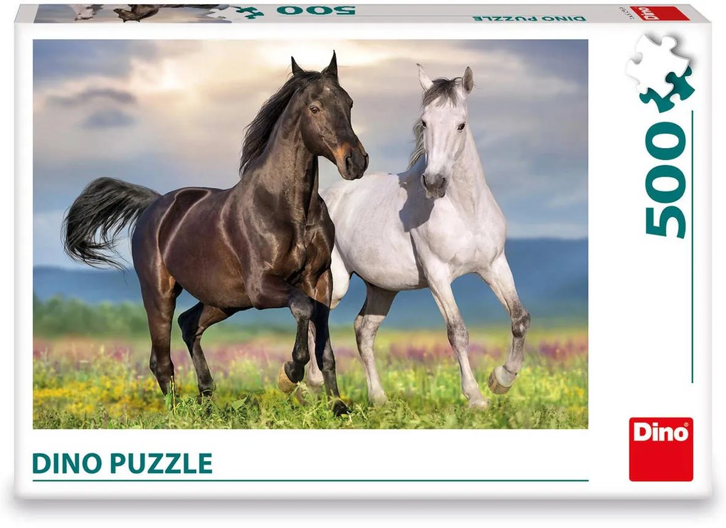 DINO Puzzle Zamilovaní koně 47x33cm foto skládačka 500 dílků dn502789