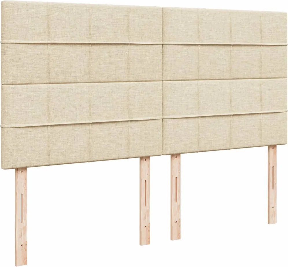 Box spring postel s matrací krémová 180x200 cm textil 3292872