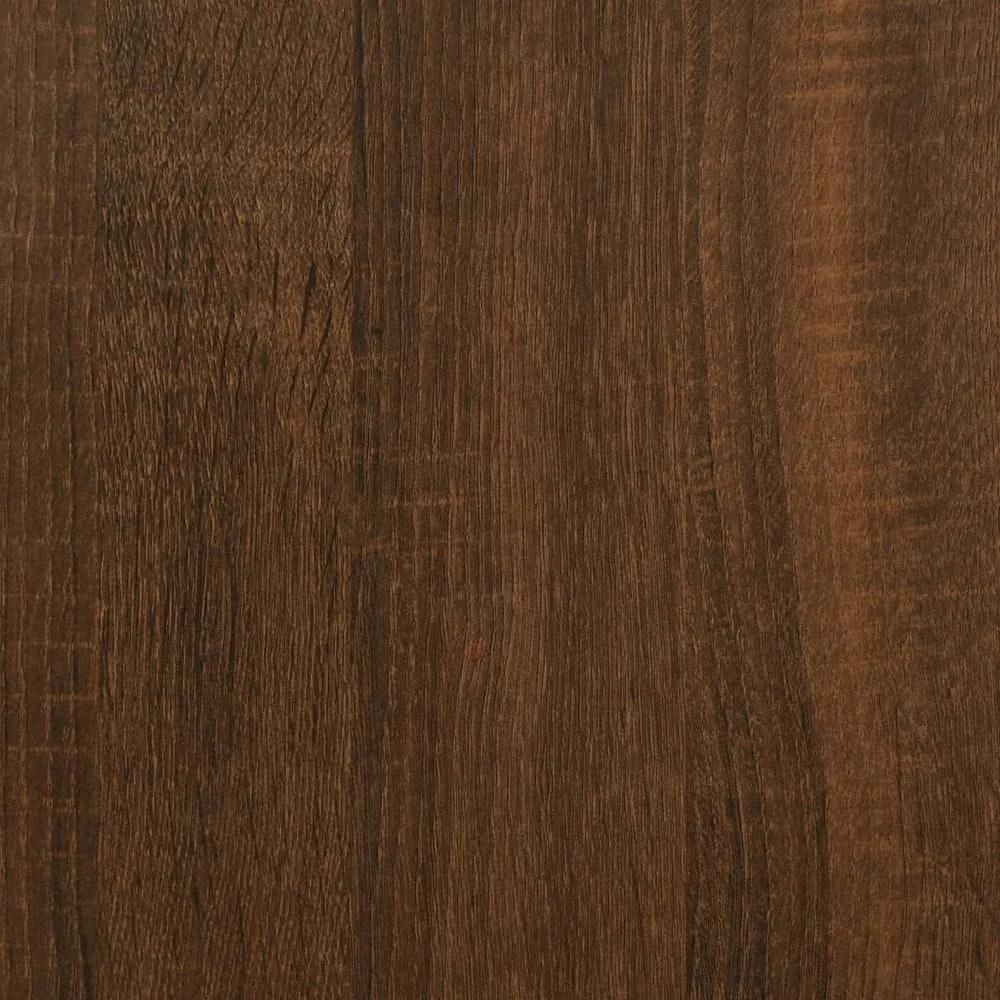 Petromila Psací stůl hnědý dub 141 x 141 x 75 cm kompozitní dřevo